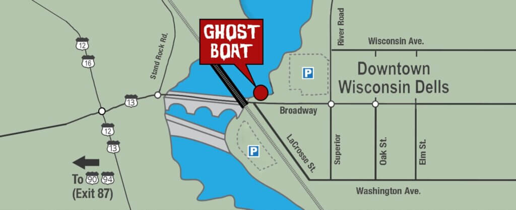 FIND US - Dells Ghost Boat